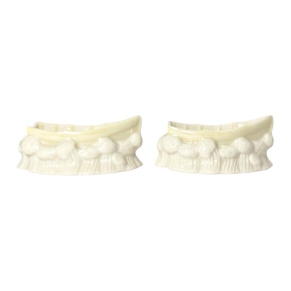 Belleek | Dining | Belleek Pair Of Porcelain Boat Shaped Master Open ...